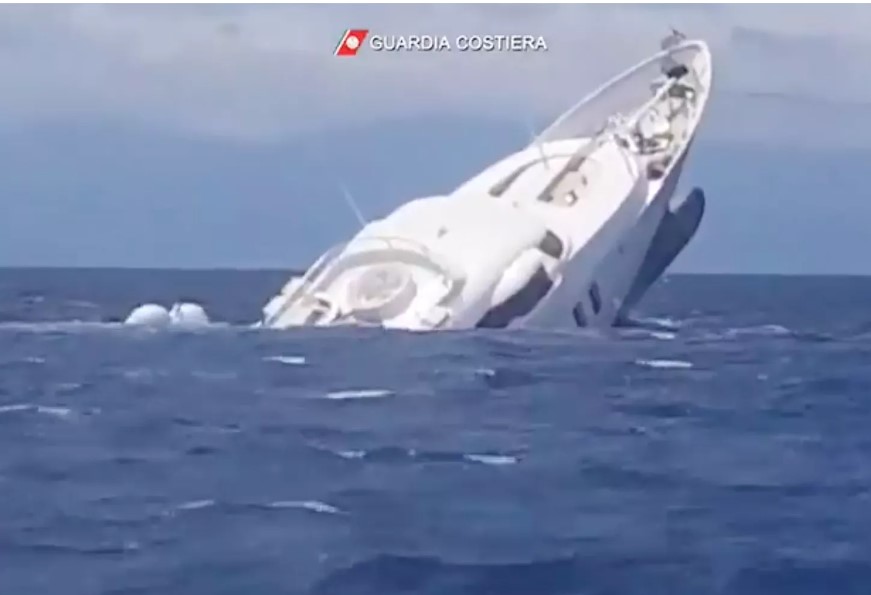 Video Captures Superyacht Capsizing And Sinking Off The Coast Of Video Captures Superyacht Capsizing And Sinking Off The Coast Of